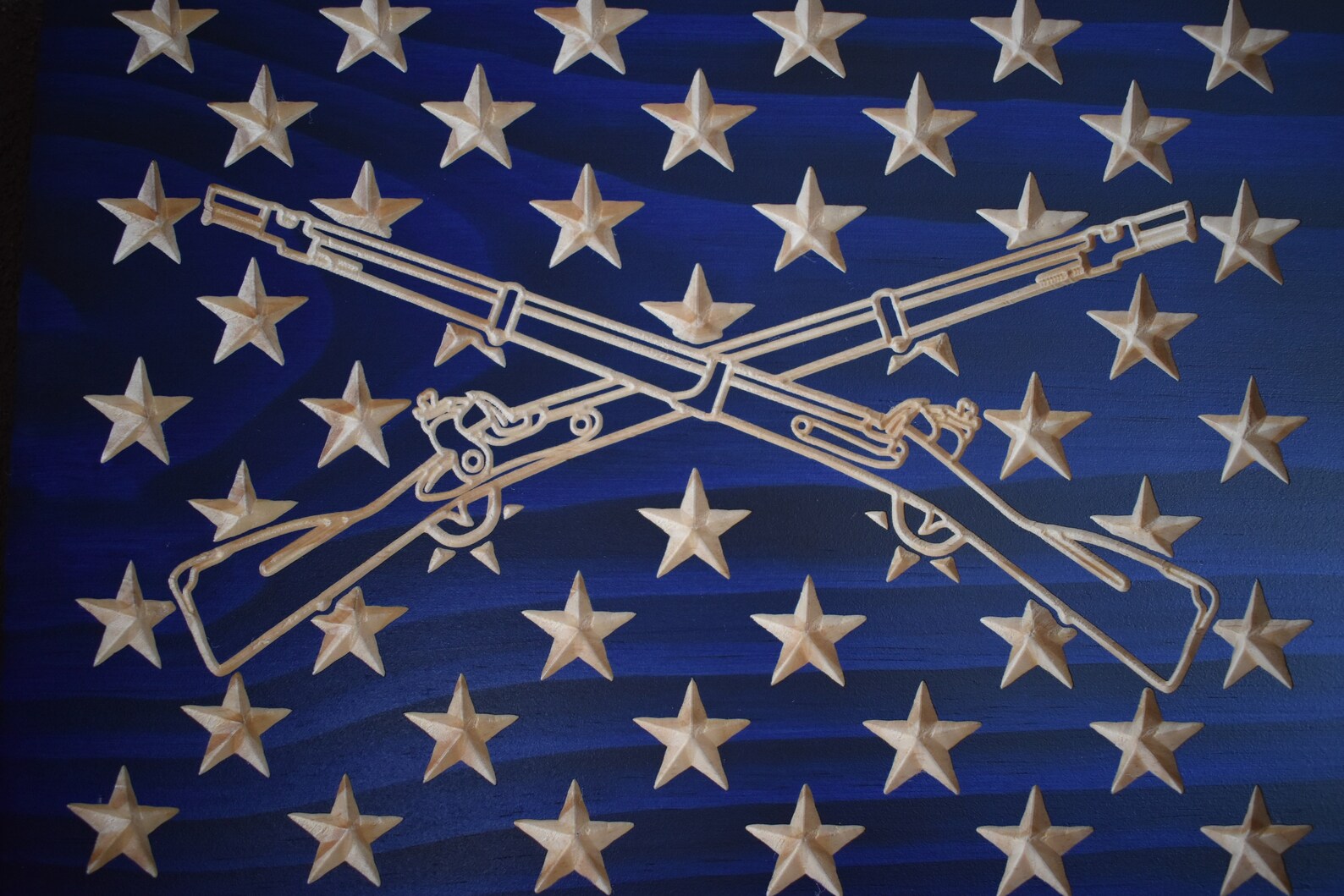 US Army Infantry Flag Wood American Flag with Army Infantry | Etsy