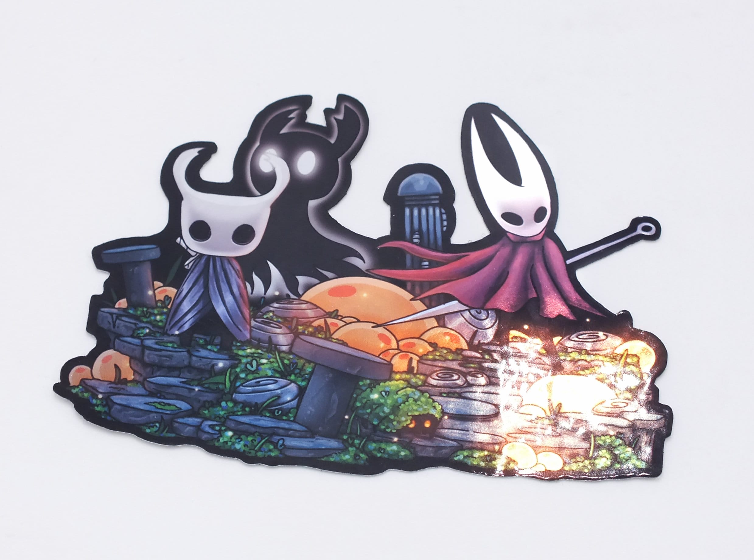 Reflective Hollow Knight Sticker Set: the Knight and Hornet - Etsy