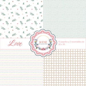 DIGITAL Paper Collection | LOVE | Printing Papers | Craft Papers - Etsy
