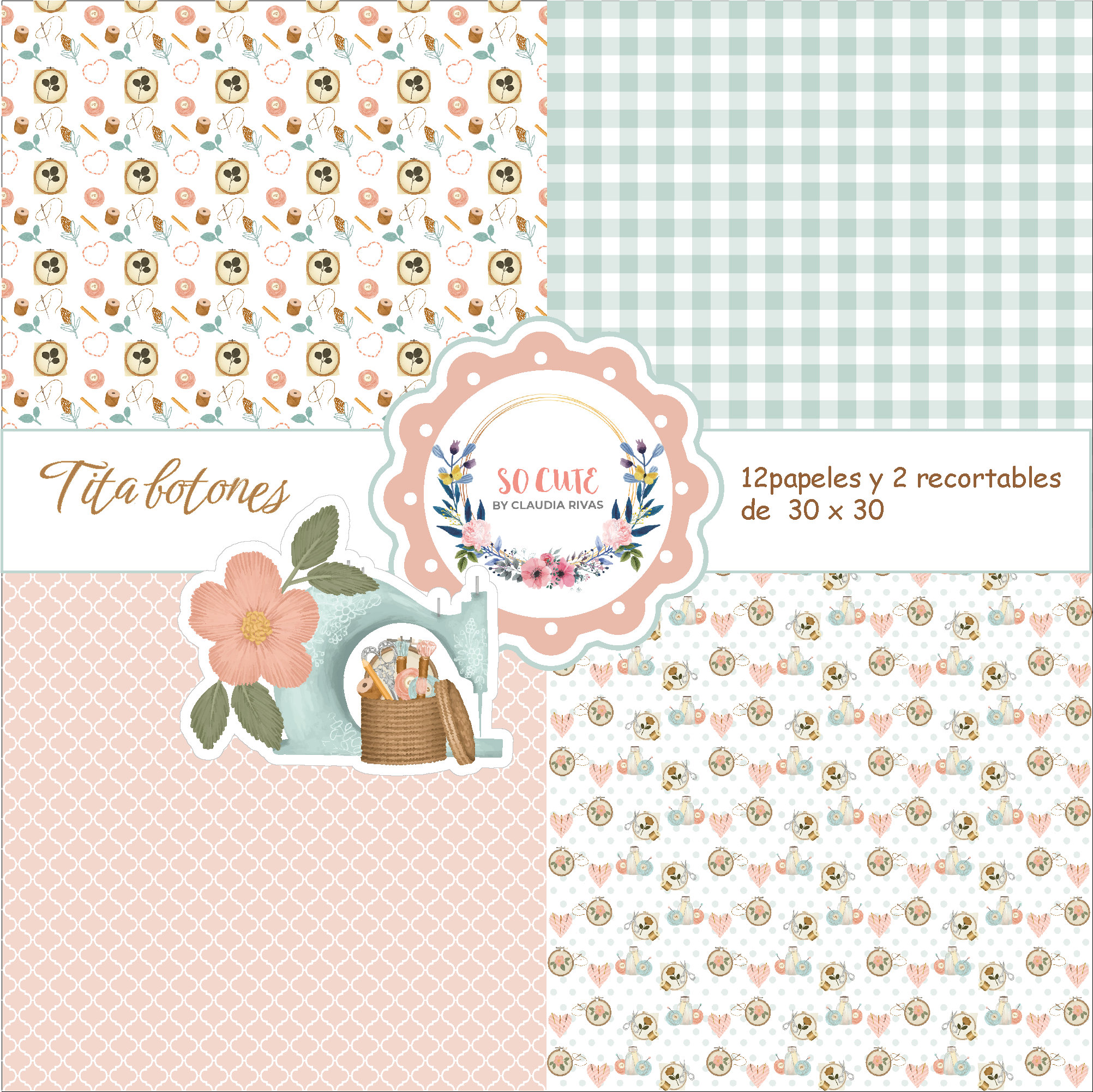 DIGITAL Paper Collection | AUNT BUTTONS | Papers to Print | Craft ...