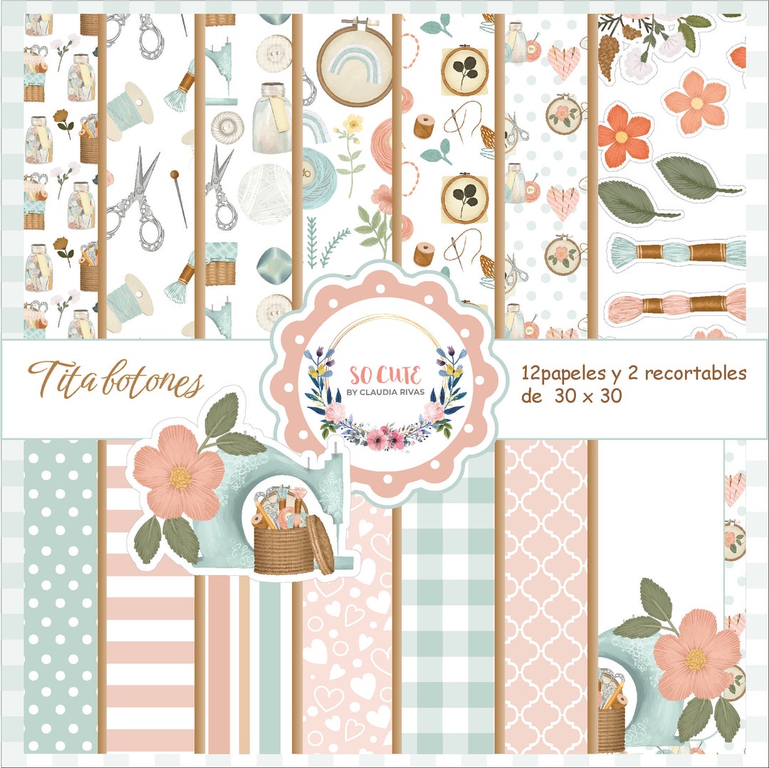 DIGITAL Paper Collection | AUNT BUTTONS | Papers to Print | Craft ...