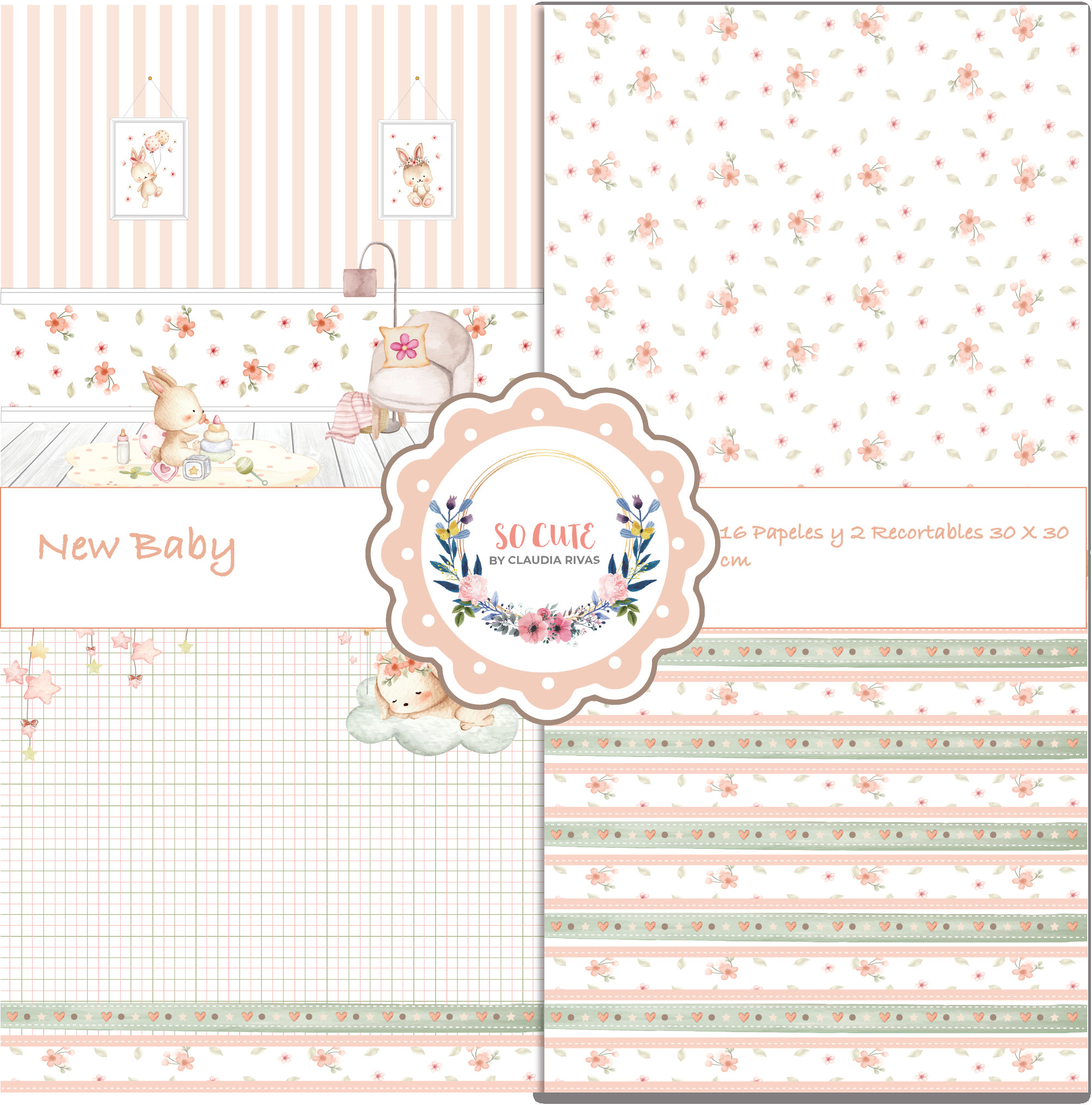 DIGITAL Paper Collection New Baby Papers to Print Craft Papers - Etsy