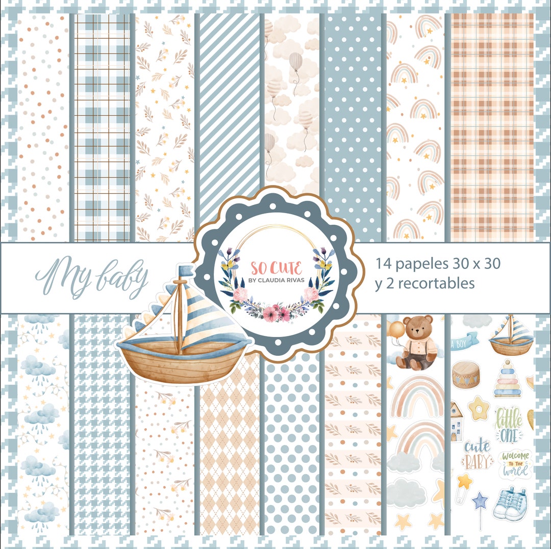 Collection of Digital Papers MY BABY Papers to Print Craft Papers - Etsy