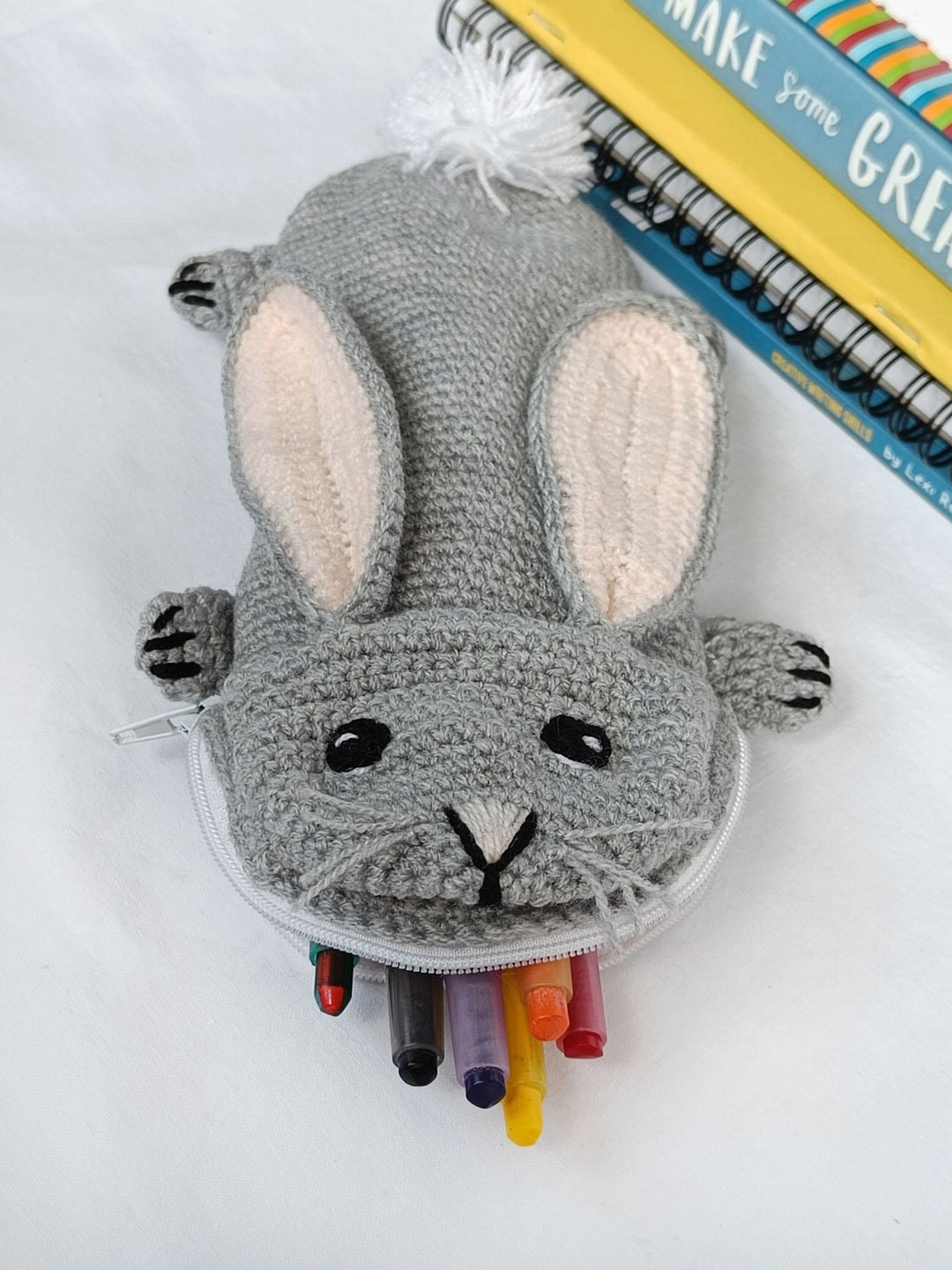 Rabbit Crochet Pencil Case/storage Pouch, Kids WFTO Certified Fair ...