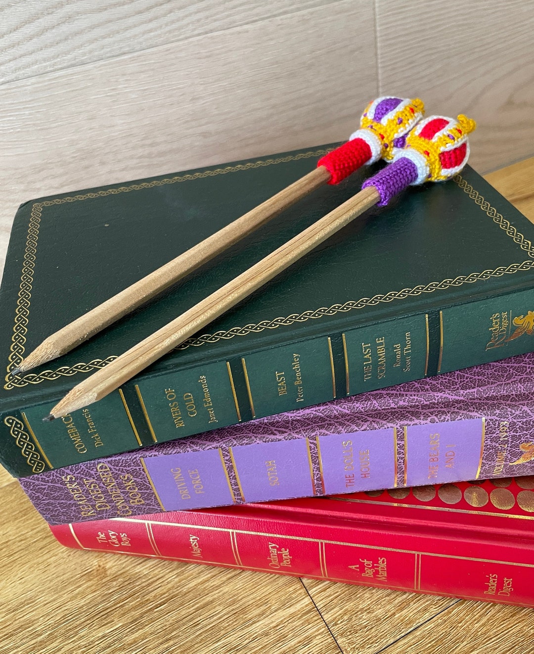 Royal Crown Crochet Pencil Toppers With HB Pencils Fair Trade ...