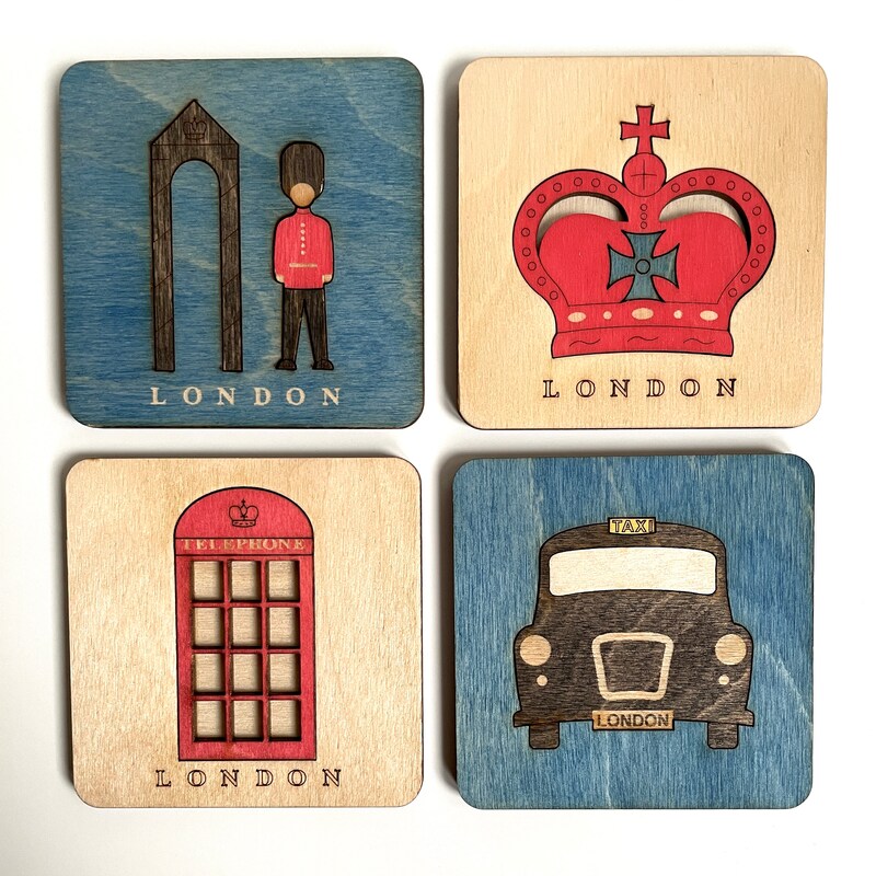 London Coasters - Etsy