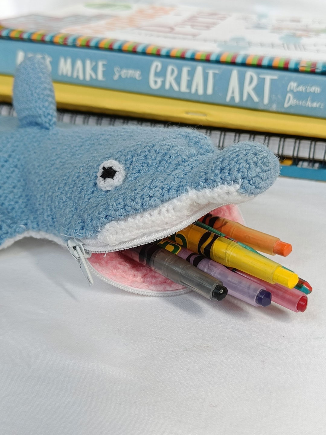 Dolphin Crochet Pencil Case/storage Pouch, Kids Fair Trade Gift - Etsy