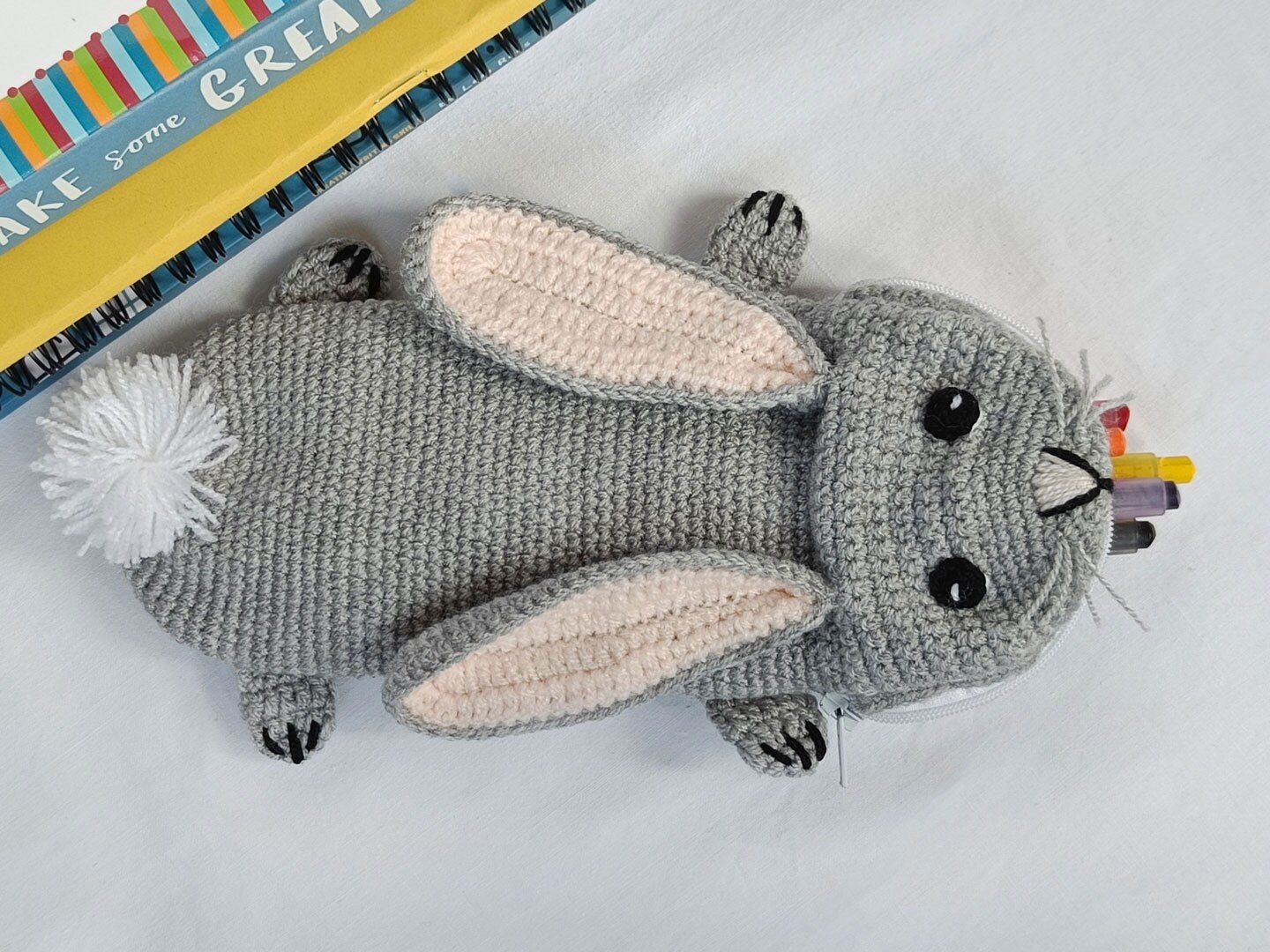 Rabbit Crochet Pencil Case/storage Pouch, Kids WFTO Certified Fair ...