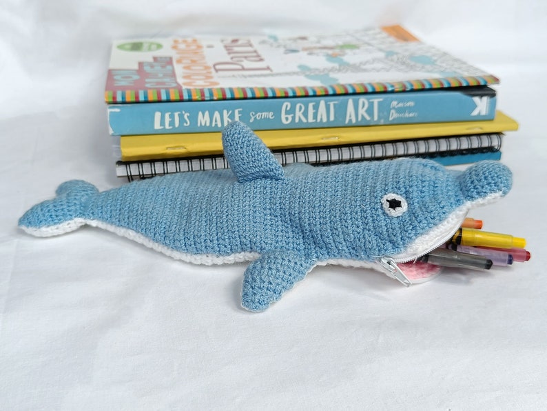 Dolphin Crochet Pencil Case/storage Pouch, Kids Fair Trade Gift - Etsy