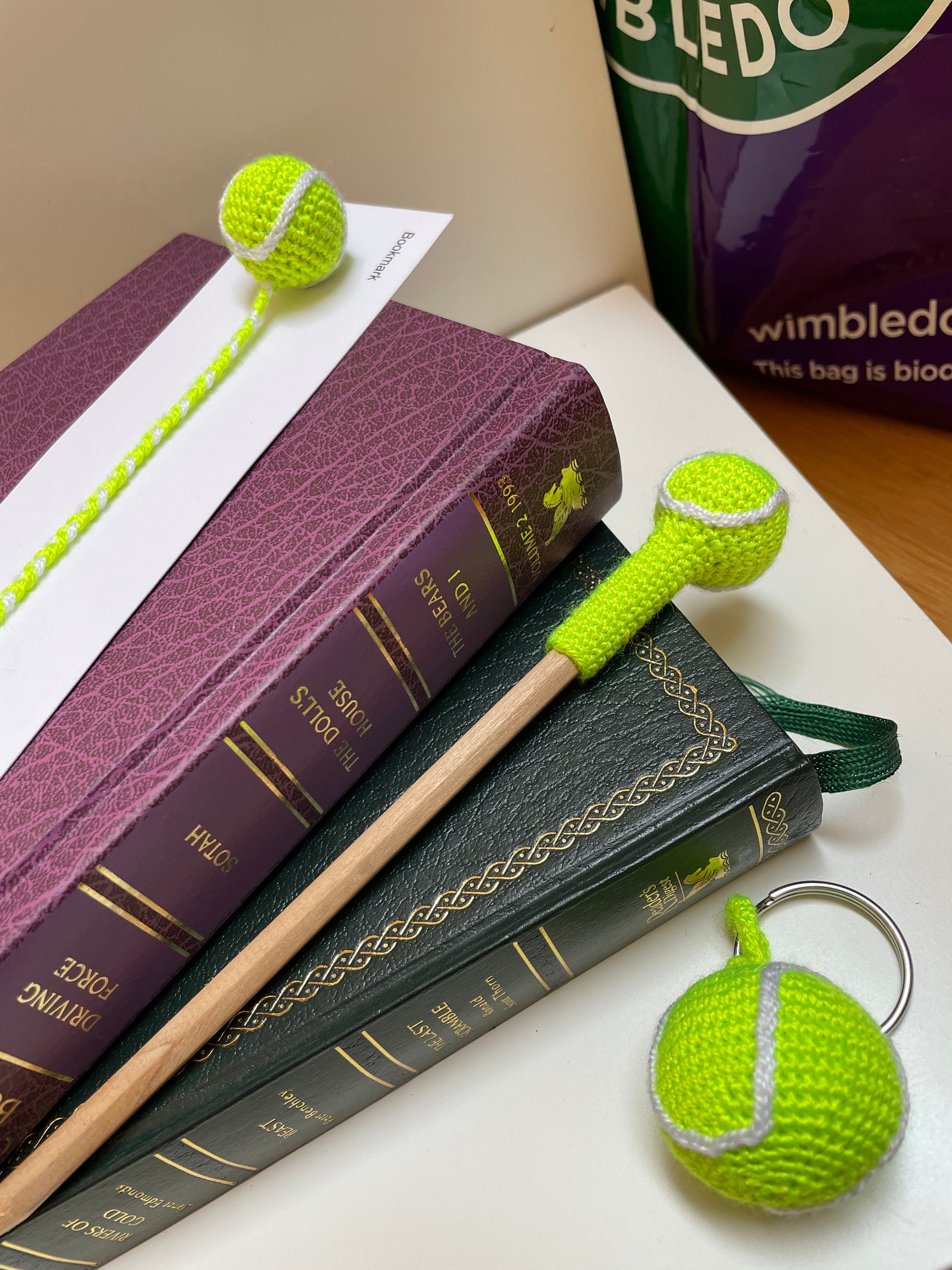 Tennis Ball Crochet Bookmark Wimbledon Tennis Fair Trade - Etsy