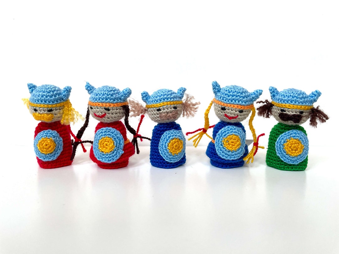 Viking Family Crochet Finger Puppets WFTO Certified - Etsy UK