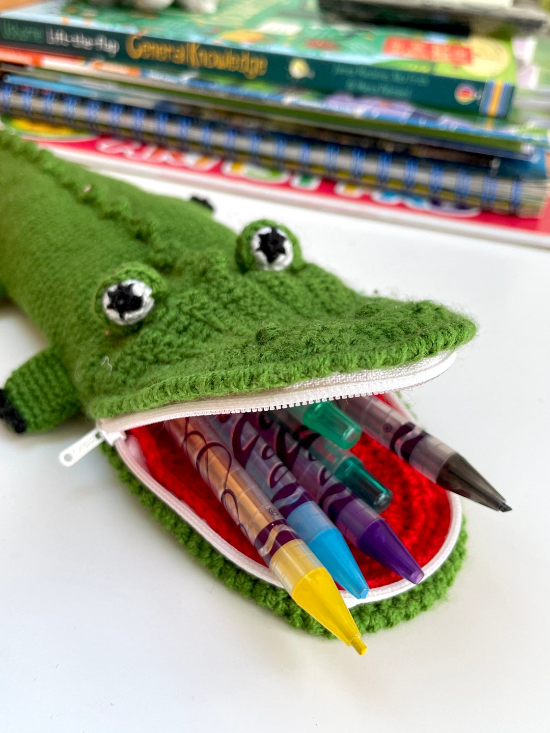 Crocodile Crochet Pencil Case/storage Pouch, Kids WFTO Certified Fair ...