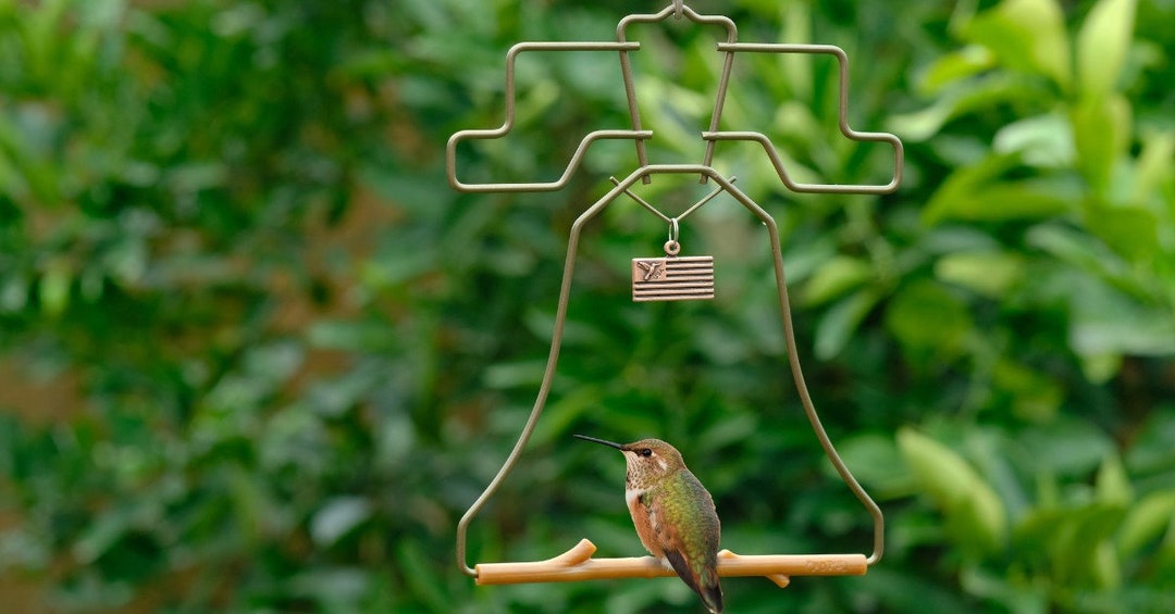 Pop's Birding Liberty Bell Hummingbird Swing, the Original Humming Bird ...