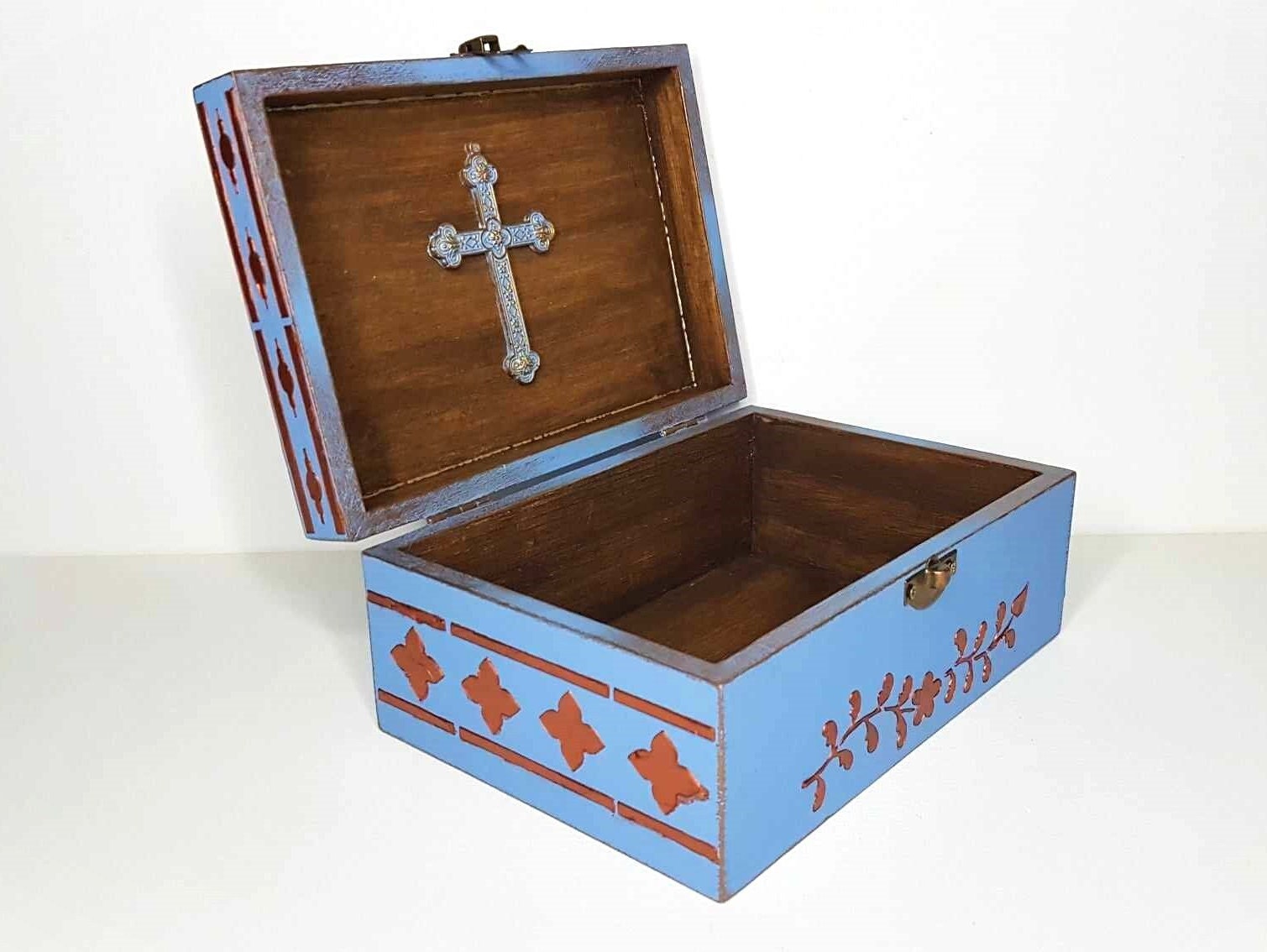 Jesus Christ Icon Orthodox Jewelry Box, Pantocrator Greek Orthodox ...