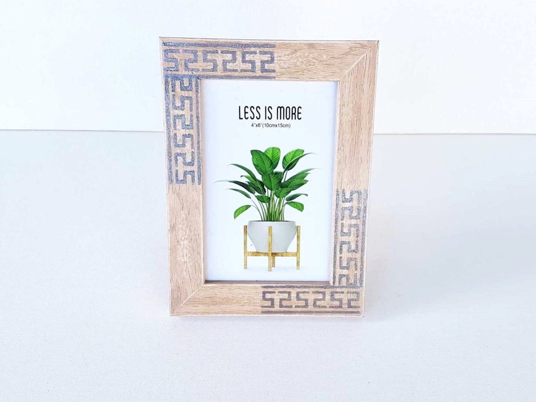 Greek Key Picture Frame 4x6 Wooden Photo Frame Unique, Greek Meander ...
