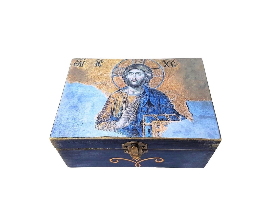Jesus Christ Orthodox Icon Prayer Box,pantocrator Hagia Sophia Church ...