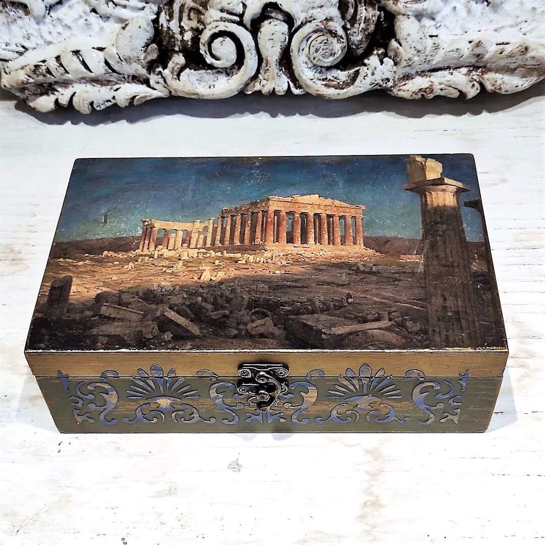 Acropolis Athens Greece Large Jewelry Organizer Box,parthenon Temple ...