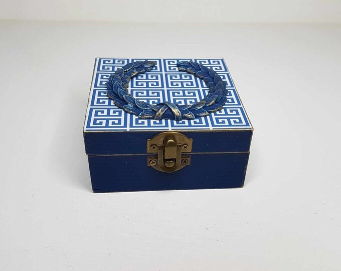Ancient Greek Jewelry Box Small, Wooden Box Antique Trinket Greek Key ...