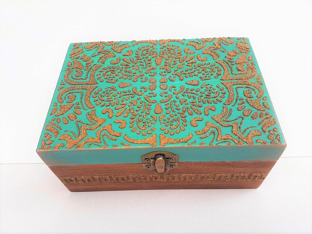 Ancient Greek Jewelry Organizer,bronze Green Antique Stash Box,greek ...