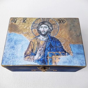 Jesus Christ Orthodox Icon Prayer Box,pantocrator Hagia Sophia Church ...