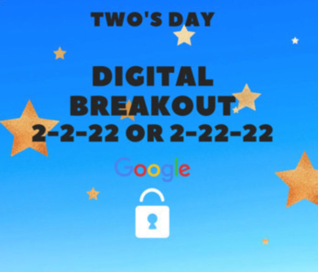 2s Day | Two's Day | Twos Day Digital Breakout Escape Room - Etsy