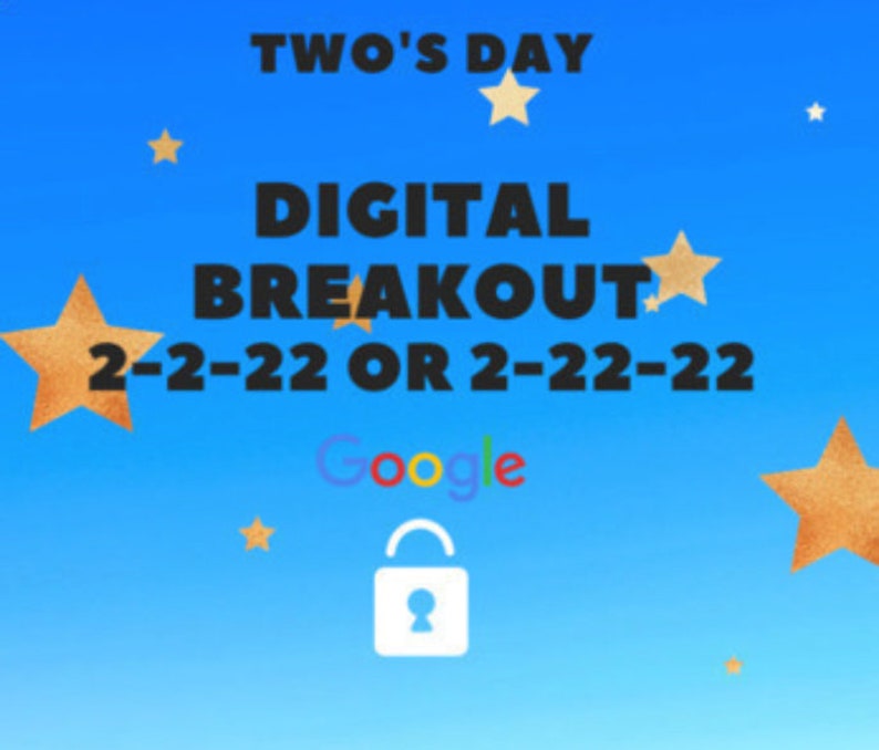 2s Day | Two's Day | Twos Day Digital Breakout Escape Room - Etsy