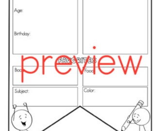 Back to School All About Me Pennant Flag - Etsy