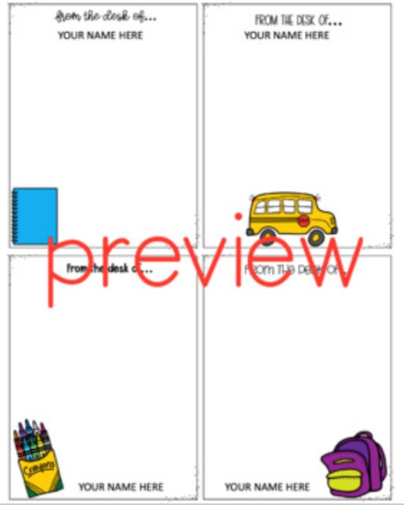 From the Desk of Teacher Printable Stationery | Etsy