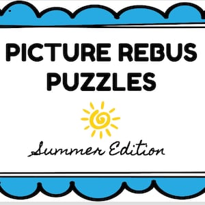 Summer Picture Rebus Puzzles - Etsy