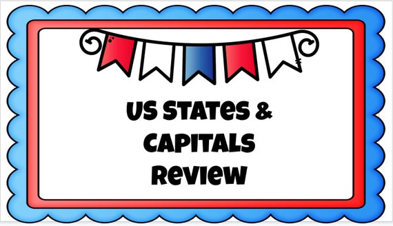 50 States and Capitals Review - Etsy