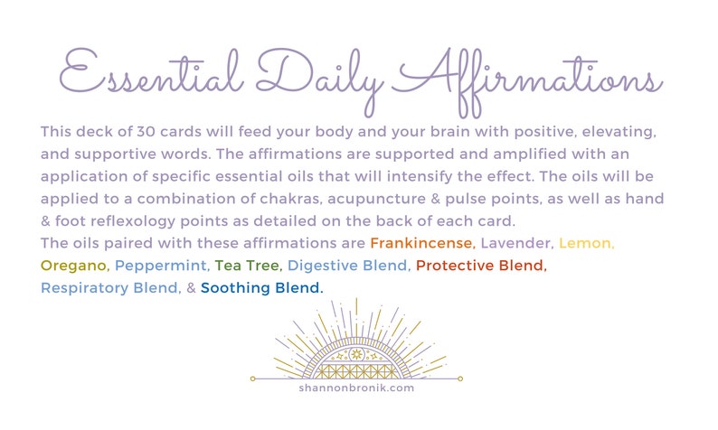 Essential Daily Affirmations: Card Deck - Etsy