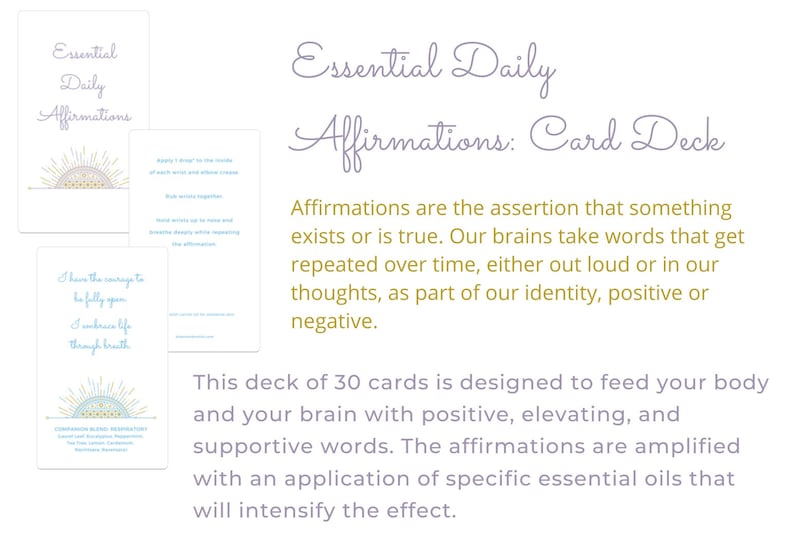Essential Daily Affirmations: Card Deck - Etsy