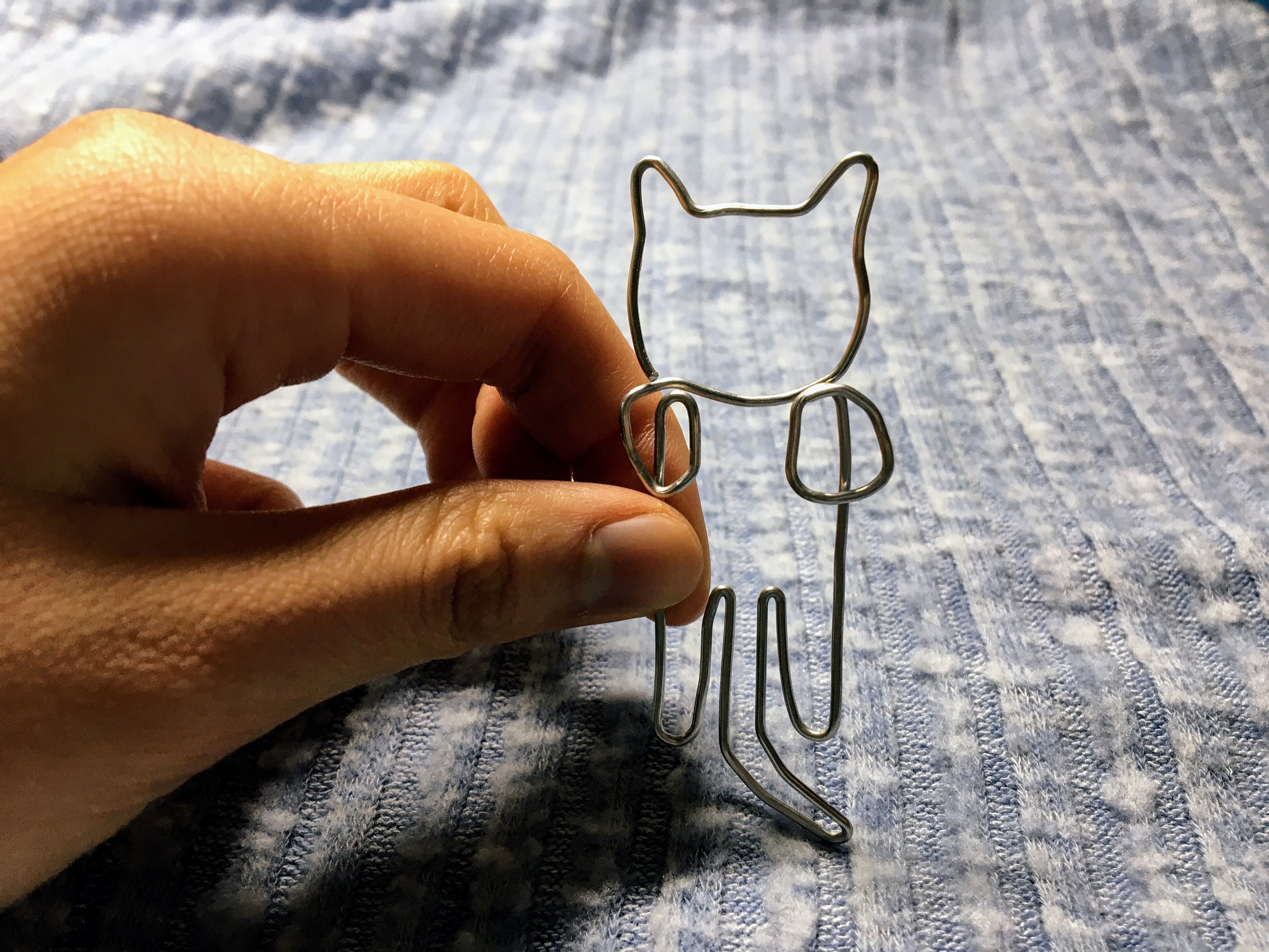 Handmade Wire Cat Bookmark Unique Cute Gift for Book - Etsy
