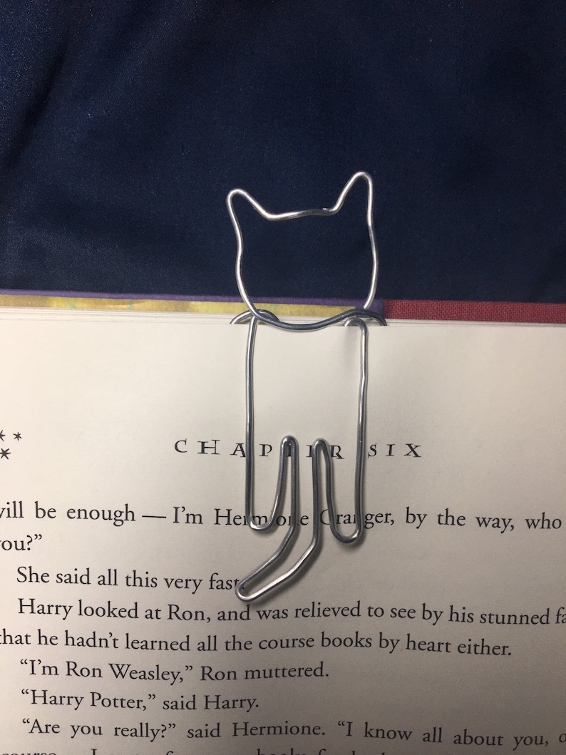 Handmade Wire Cat Bookmark - Unique, Cute Gift for Book Lovers, Cat ...
