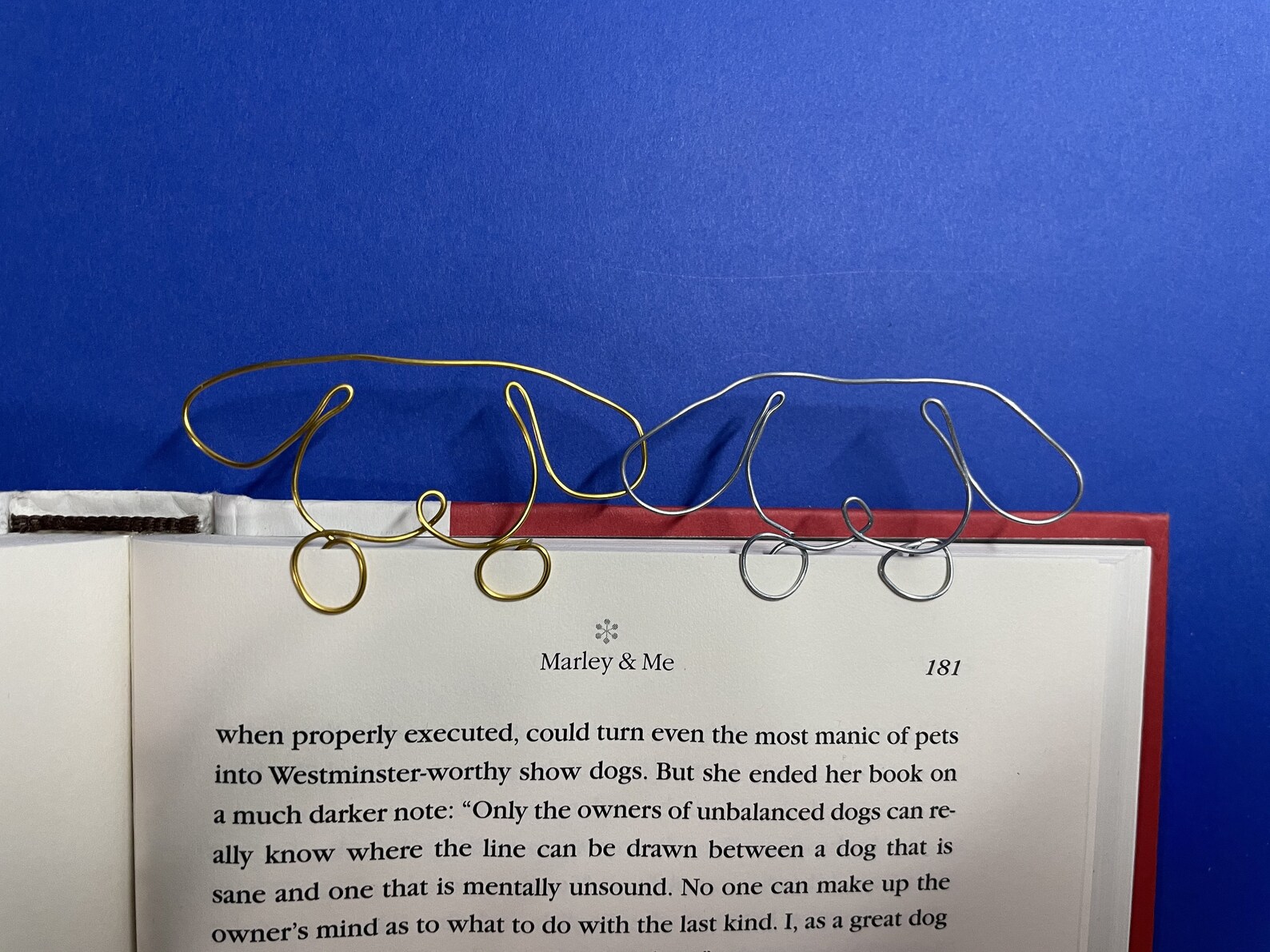 Handmade Wire Dog Bookmark - Unique, Cute Holiday Gift for Book Lovers ...