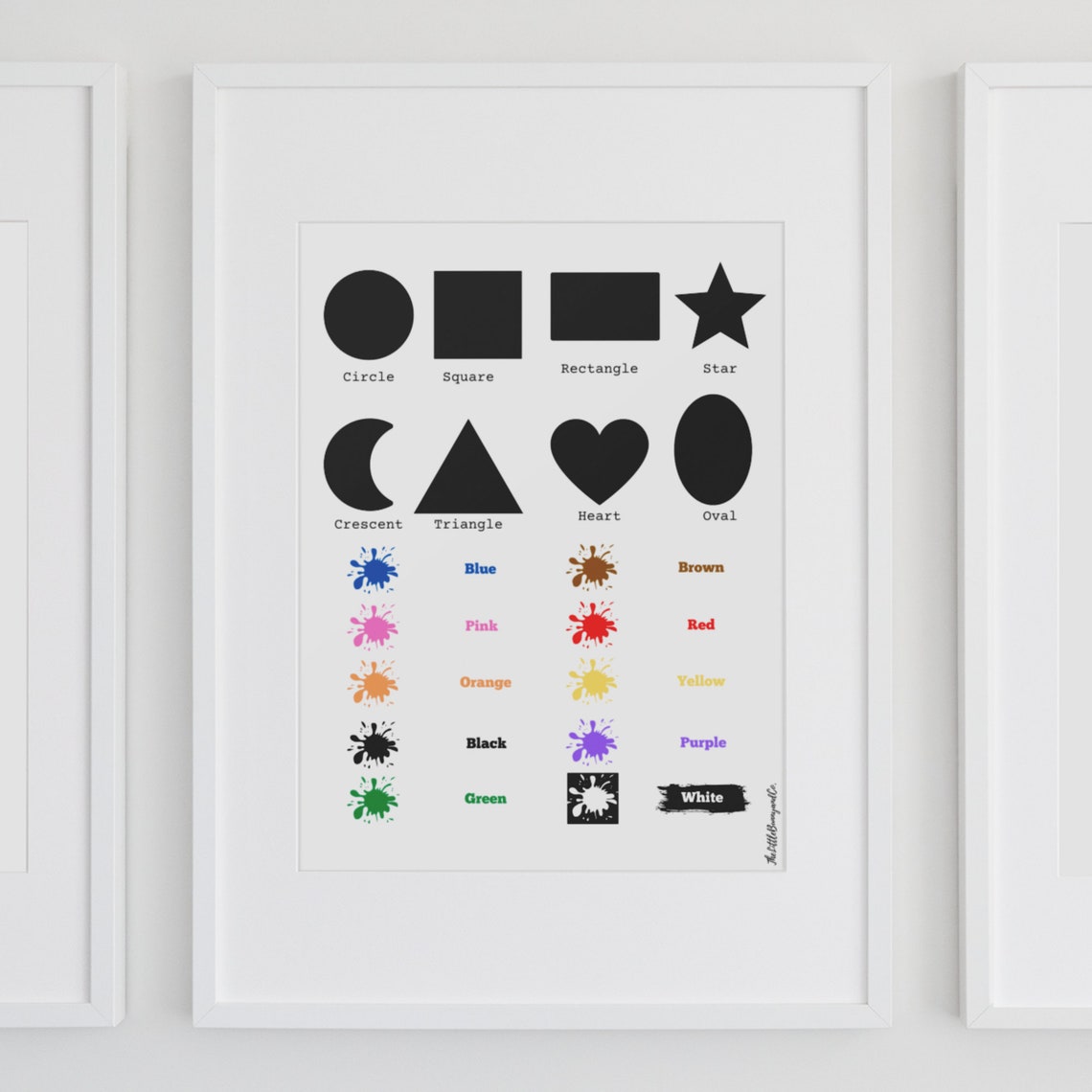 ABC Poster, Shapes and Colors Poster, Homeschool Printable, Preschool ...