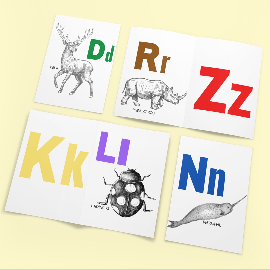 Printable ABC Cards, Shape and Color Cards, Kindergarten Prep ...