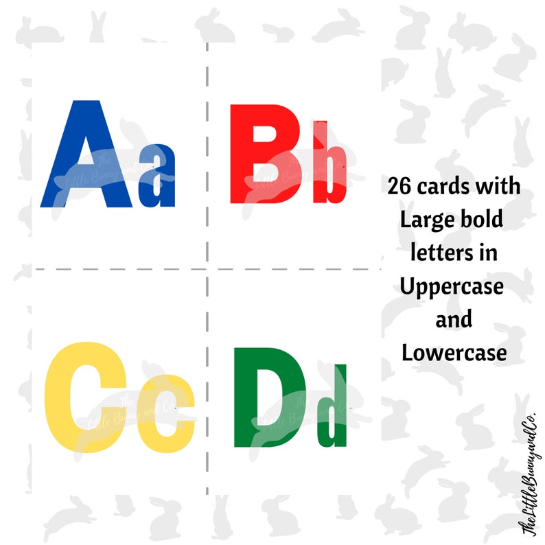 Printable ABC Cards, Shape and Color Cards, Kindergarten Prep ...