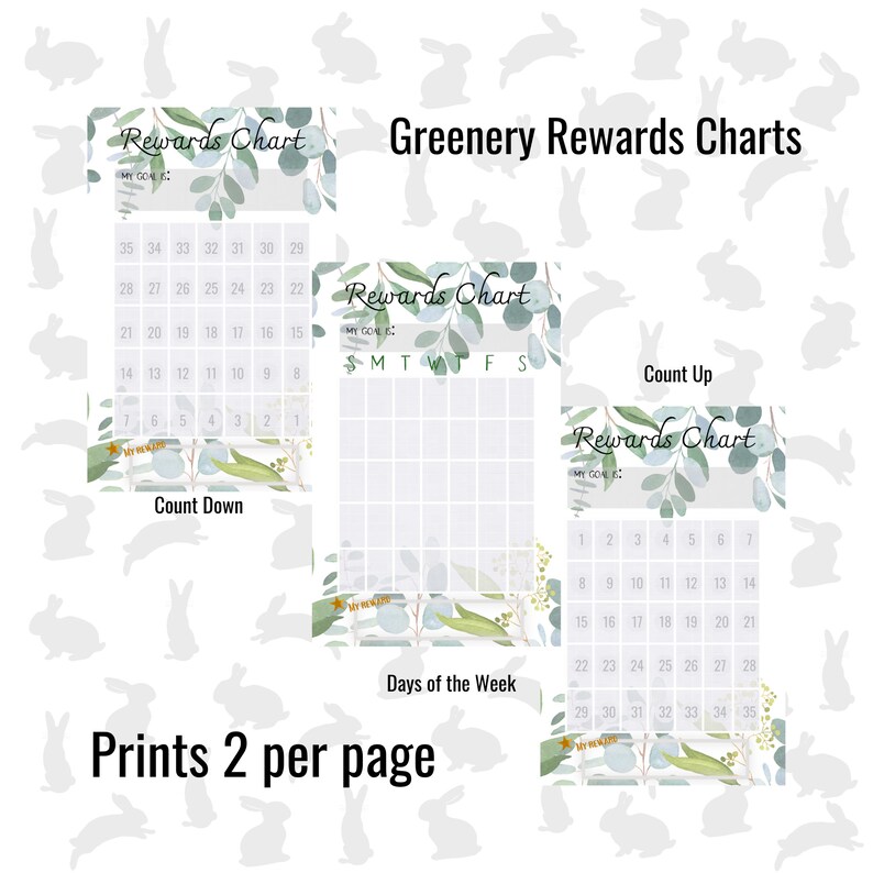 Rewards Chart, Habit Tracker, Monthly Habit Tracker, Printable PDF ...
