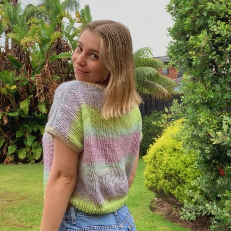 Willow Tee Knitted Tee Pattern Digital Knitting Pattern - Etsy