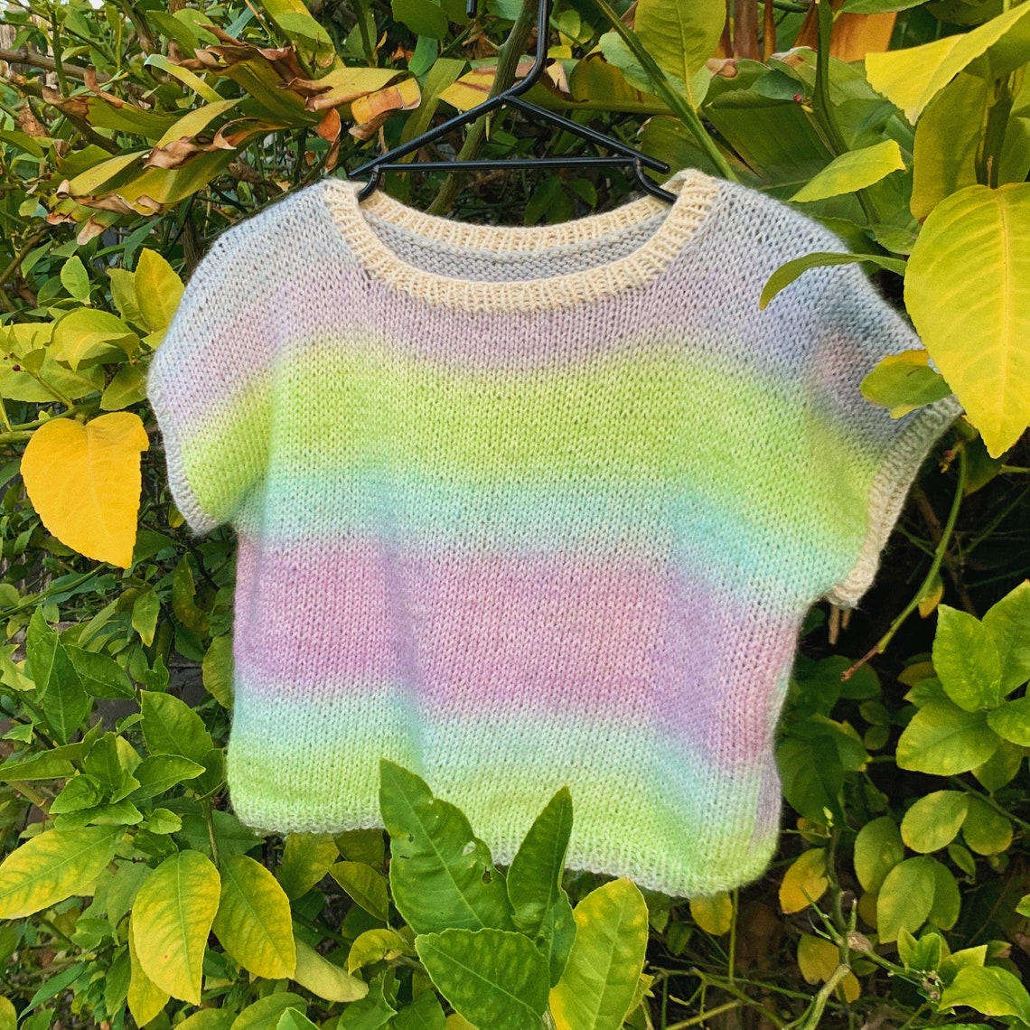 Willow Tee Knitted Tee Pattern Digital Knitting Pattern | Etsy