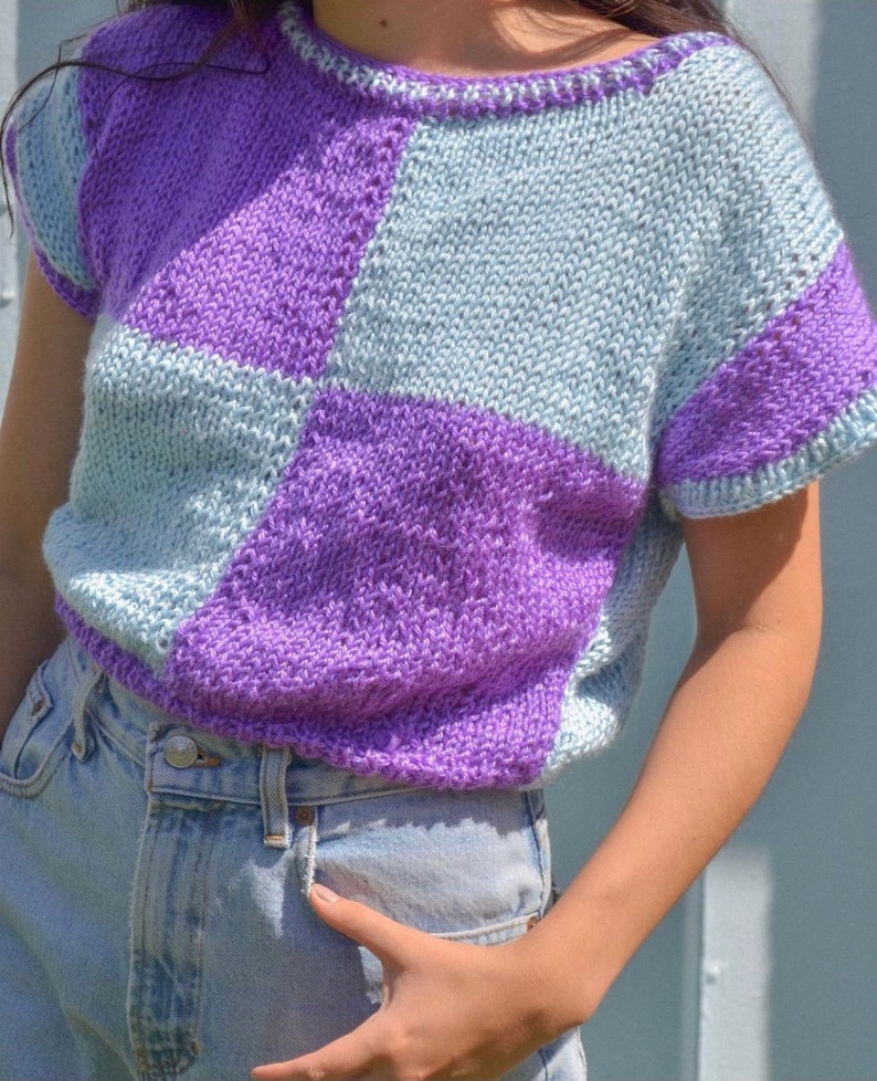 Willow Tee Knitted Tee Pattern Digital Knitting Pattern | Etsy