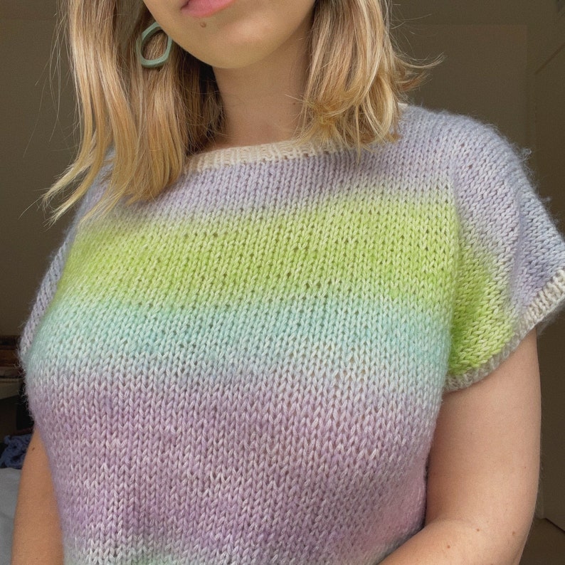 Willow Tee Knitted Tee Pattern Digital Knitting Pattern - Etsy