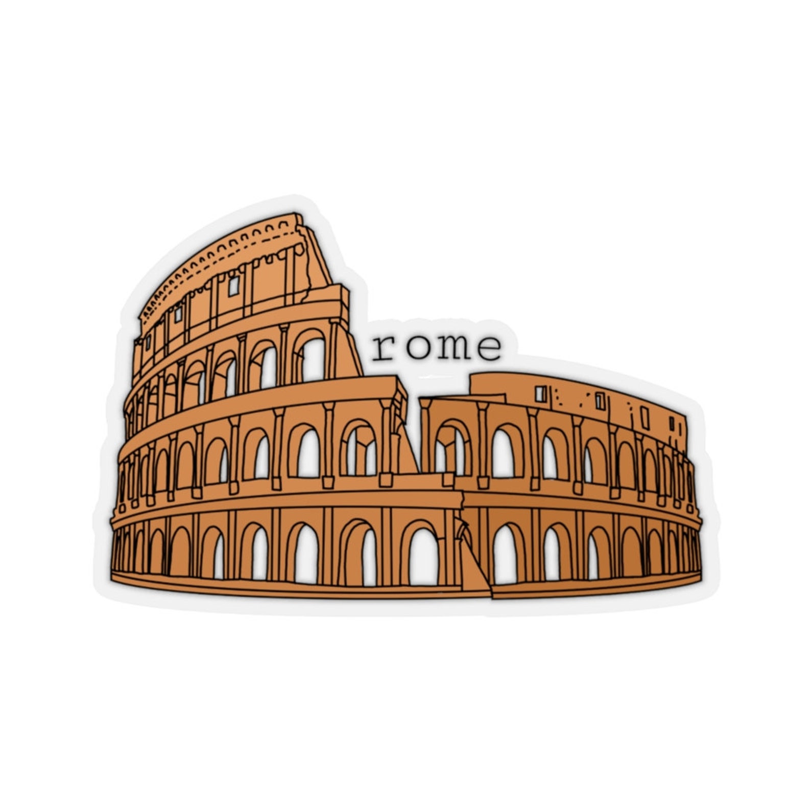 Transparent Roman Colosseum Sticker - Etsy New Zealand