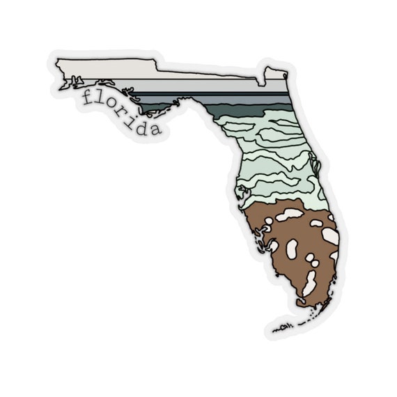 Florida Beach Sticker Summer in Florida Travel Sticker - Etsy