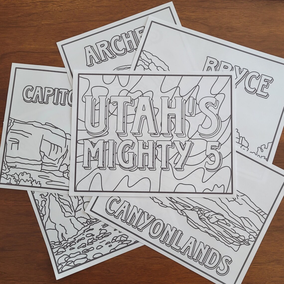 Utah's Mighty 5 Digital Download Children's Coloring Pages - Adult ...