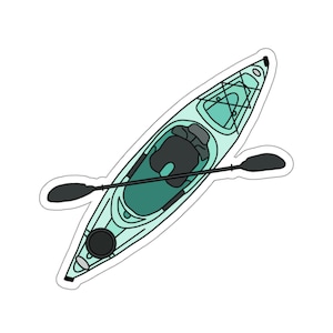 Kayak and Paddle Vacation Sticker - Outdoorsman Sticker - Kayak Sticker ...