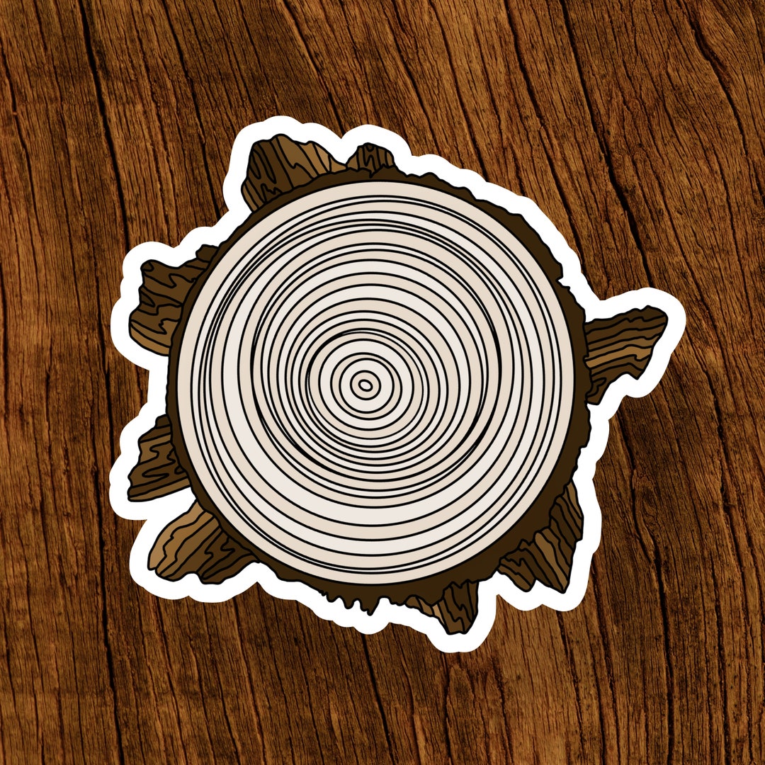 Tree Stump Camping and Hiking Sticker Nature Sticker Hiking Collection ...