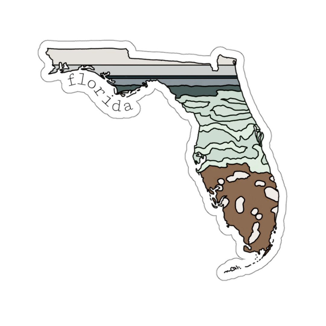 Florida Beach Sticker Summer in Florida Travel Sticker - Etsy