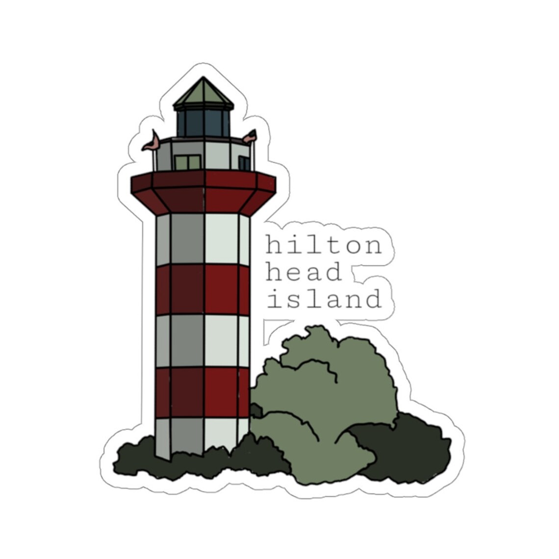Hilton Head Island Lighthouse Sticker | Etsy